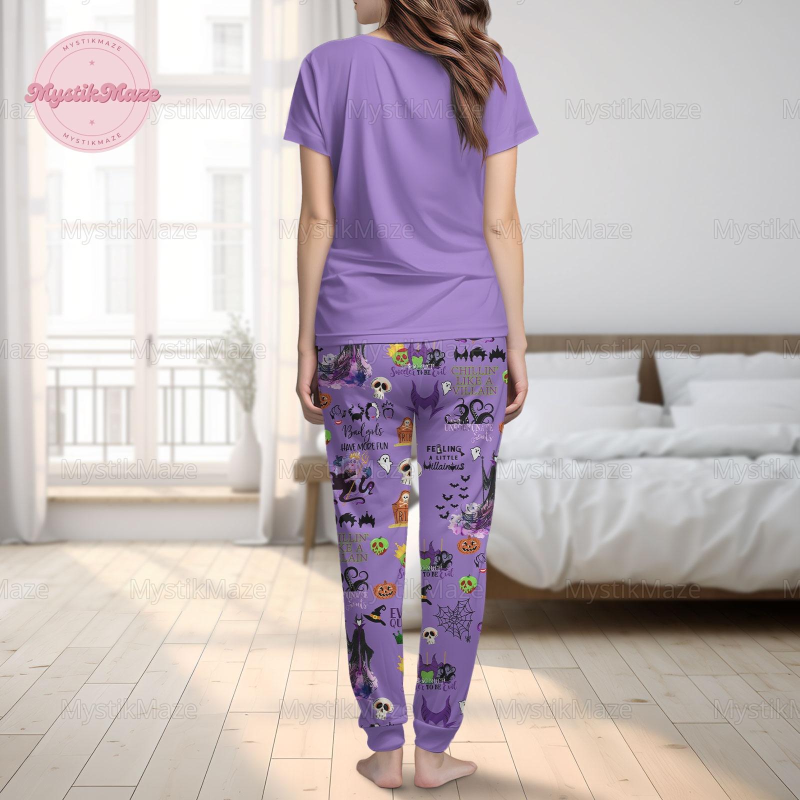 Disney Villains Pajamas Set, Villain Characters Womens Pajamas ...