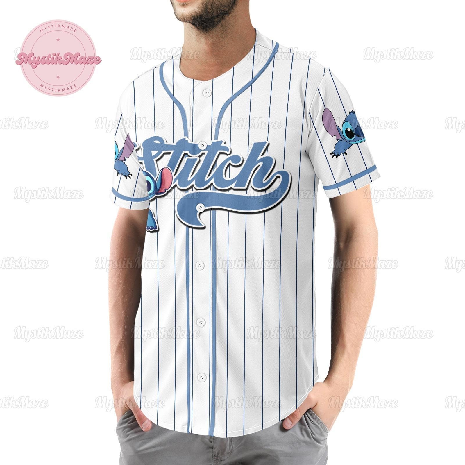Disney Lilo and Stitch Stitch Baseball, Disney Kid Youth Adult Jersey ...