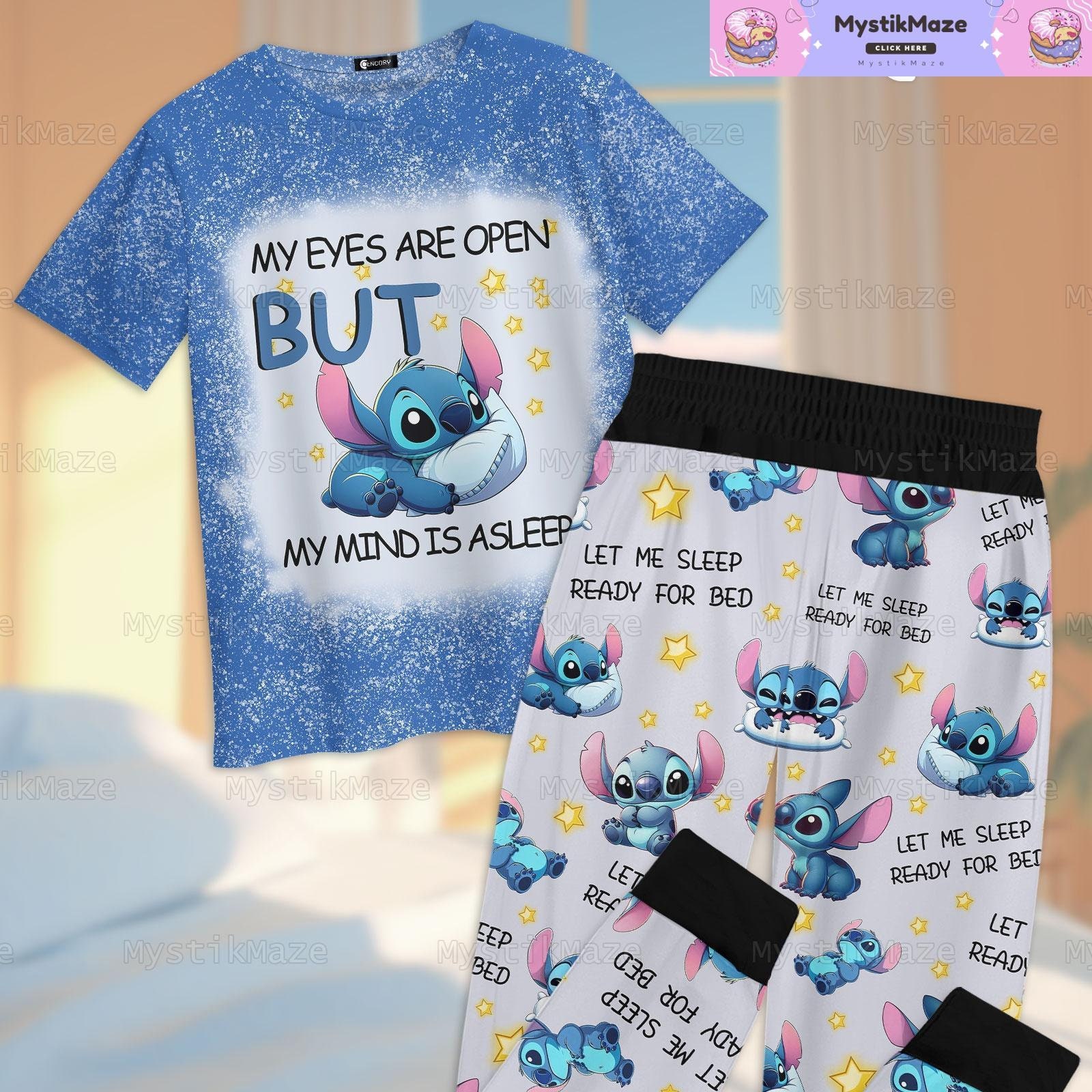 Stitch Pajamas Set, Stitch Disney Pj Set, Lilo and Stitch Shirt, Funny ...