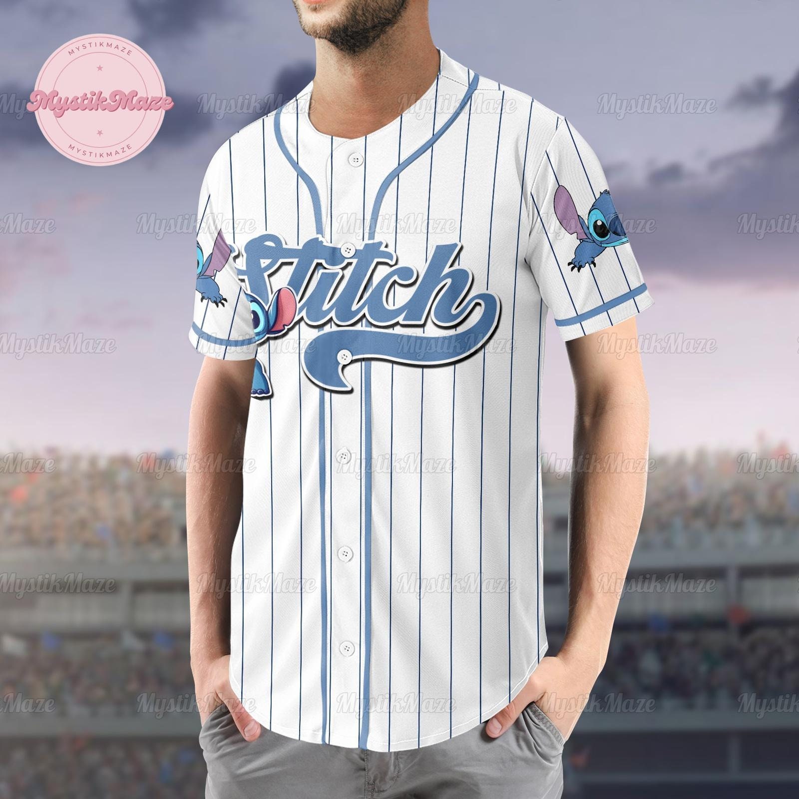 Disney Lilo and Stitch Stitch Baseball, Disney Kid Youth Adult Jersey ...