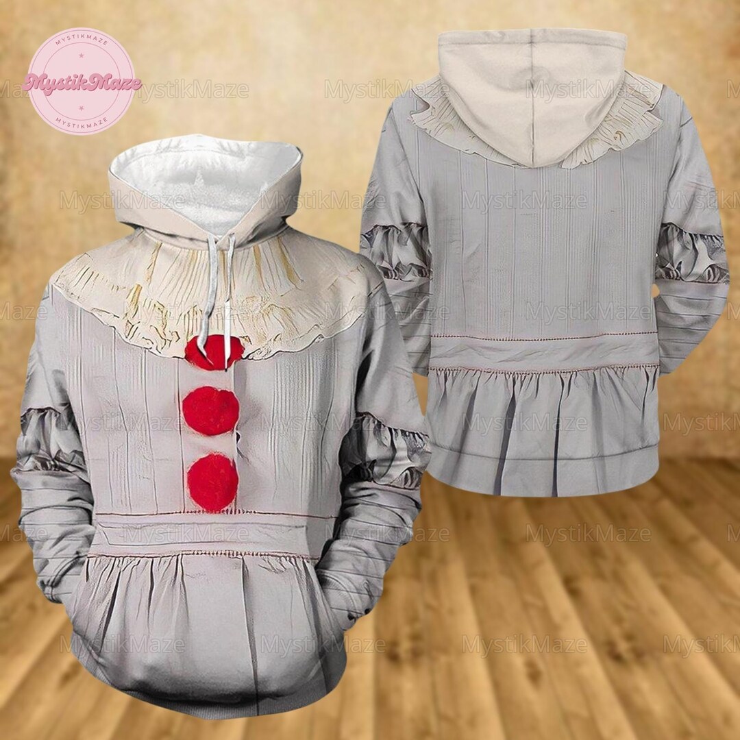 Halloween Pennywise Costume Hoodie, Pennywise Cosplay Shirt, Pennywise ...