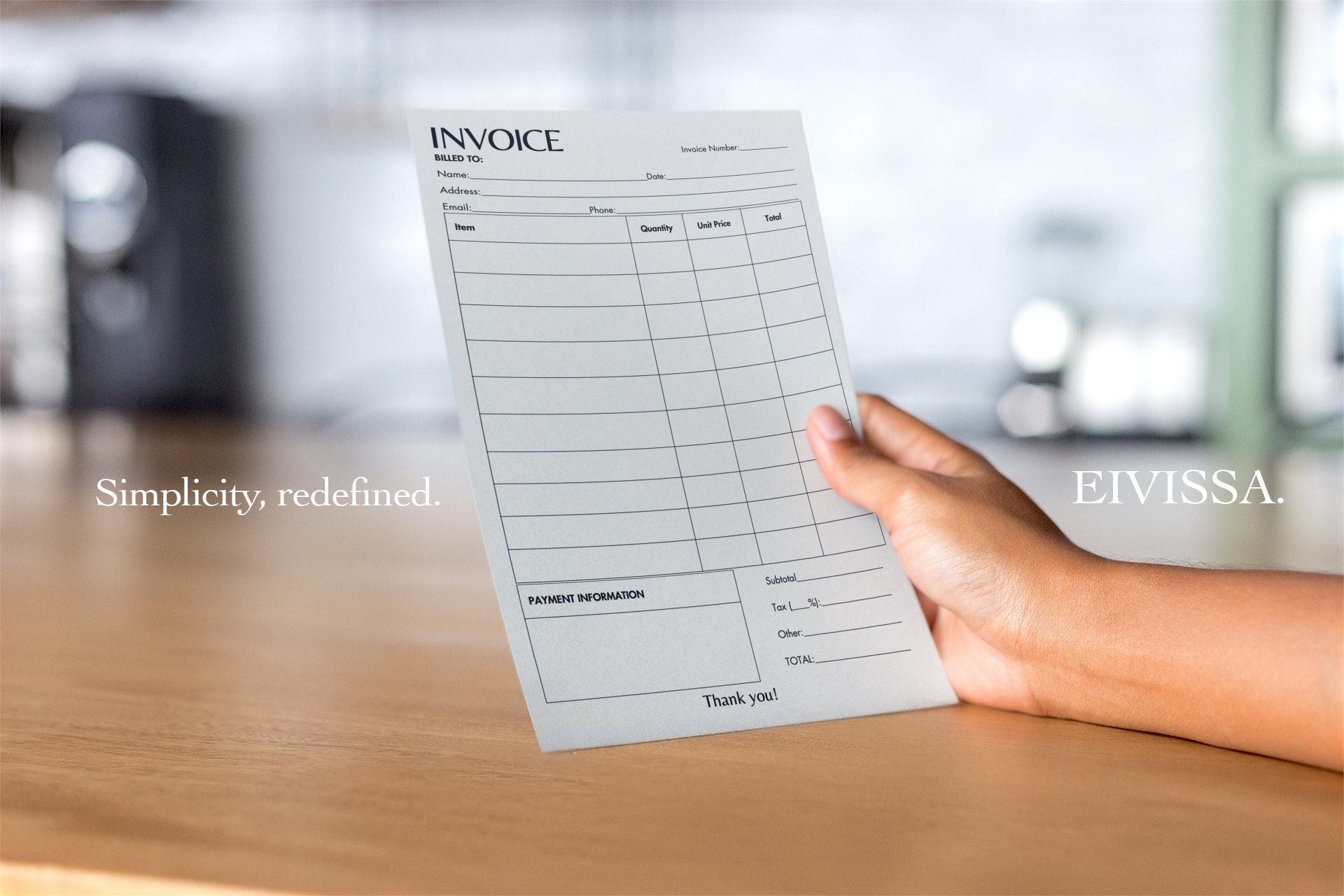 Elegant Invoice Template Small Business - Etsy