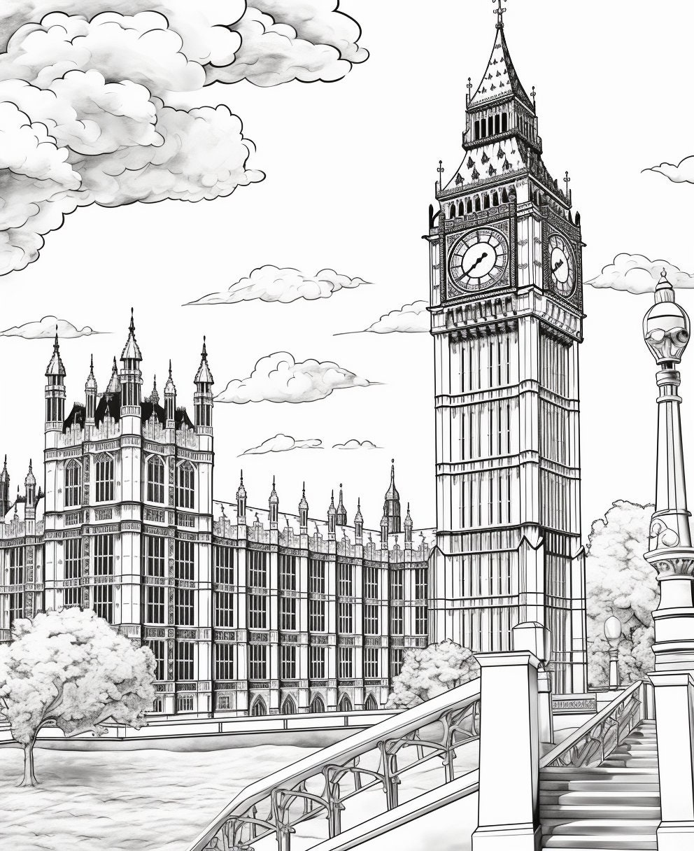 15 World Landmarks Coloring Pages Adult Coloring Pages Art Therapy ...