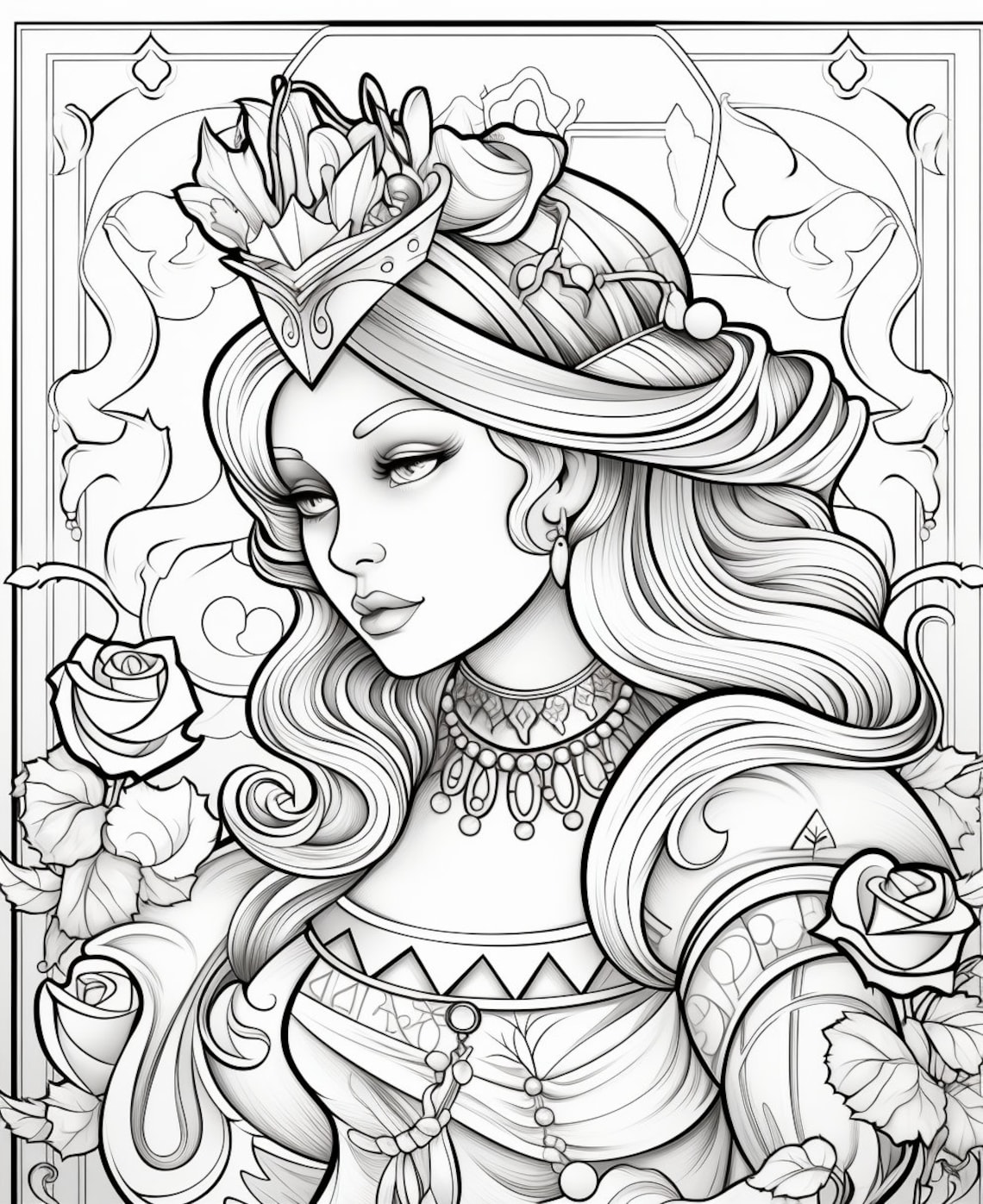 20 Fairy Tale Coloring Pages, PNG Format, Coloring Book Activities ...