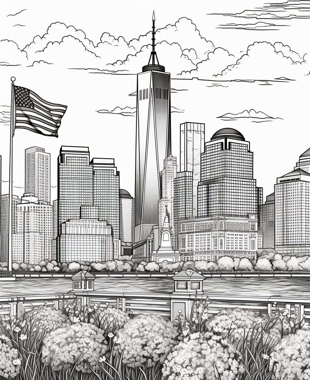 15 Coloring Pages of World Monuments Coloring Pages for Adults Art ...