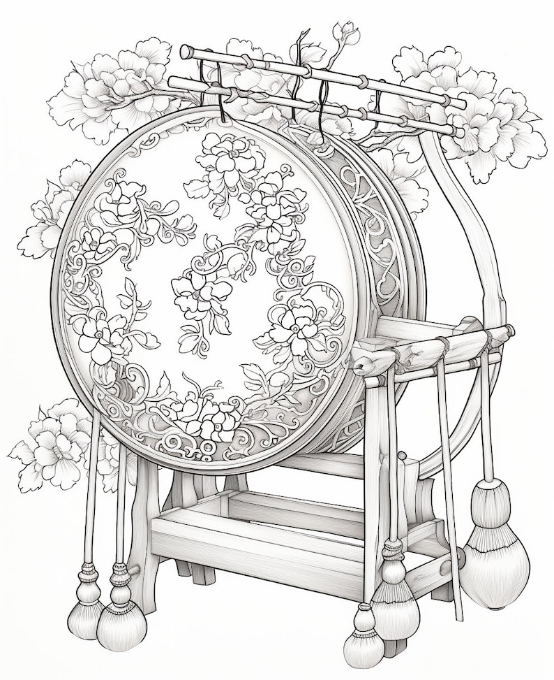 Coloring Pages, Set of 20 Different Pages, Musical Instruments Coloring ...