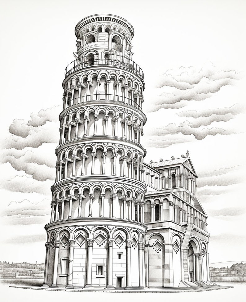 15 Coloring Pages of World Monuments Coloring Pages for Adults Art ...