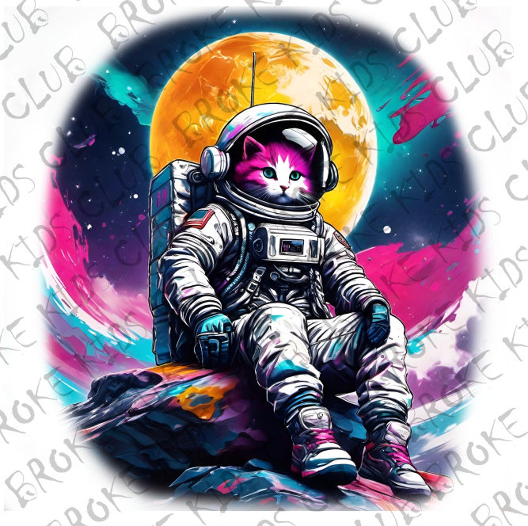 Astro-cat - Space Kitten Digital Download - Etsy