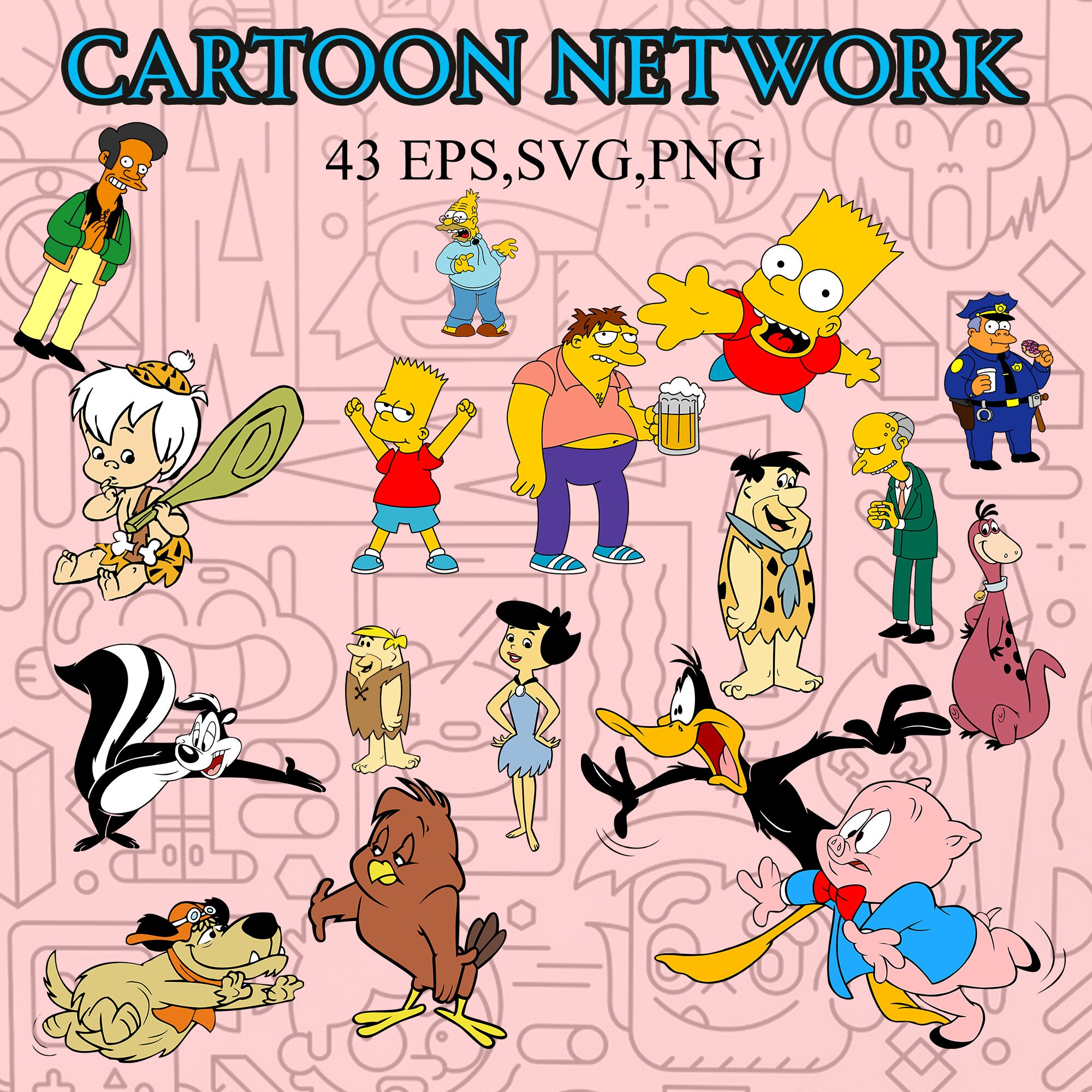 Cartoon Network PNG and JPG File, Cartoon Characters Printable Design ...