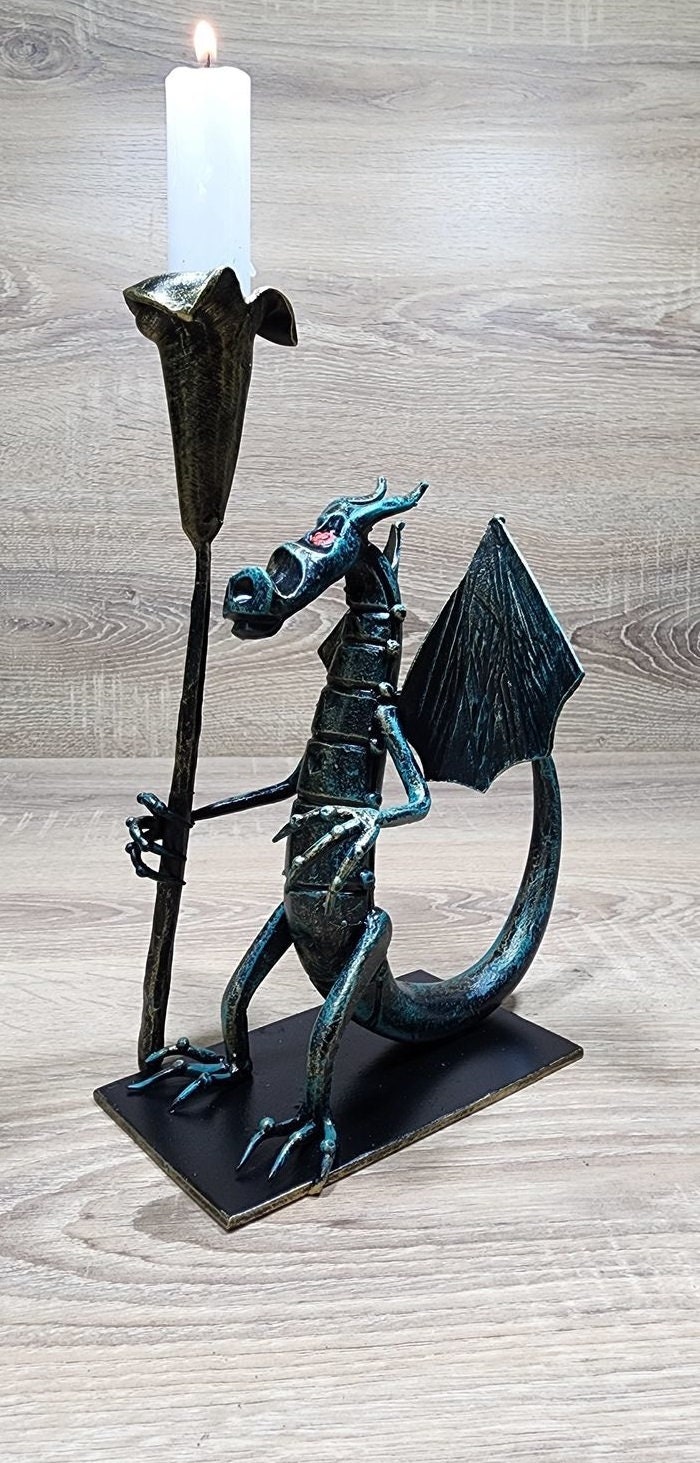 Candlestick Dragon - Etsy