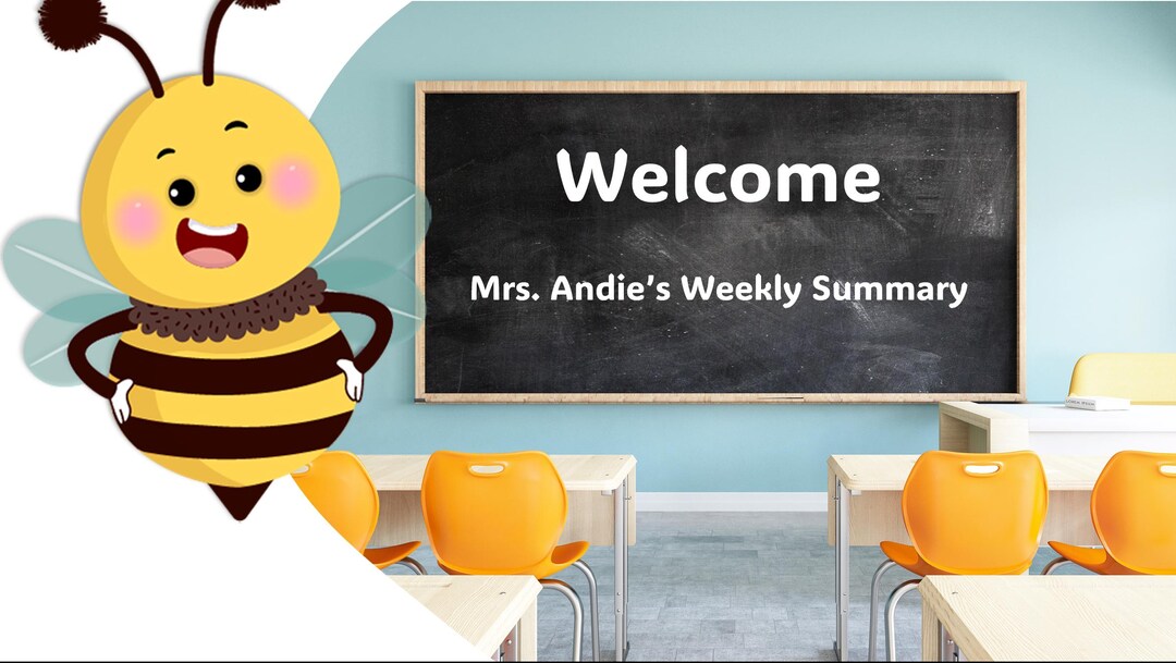 Bumblebee Chalkboard Powerpoint Template 16 Master Slides - Etsy
