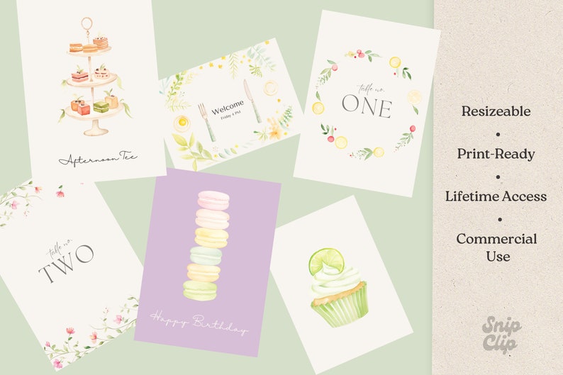 Cute Tea Party Clipart Watercolor Tea Set, Teacup & Teapot Clip Art ...