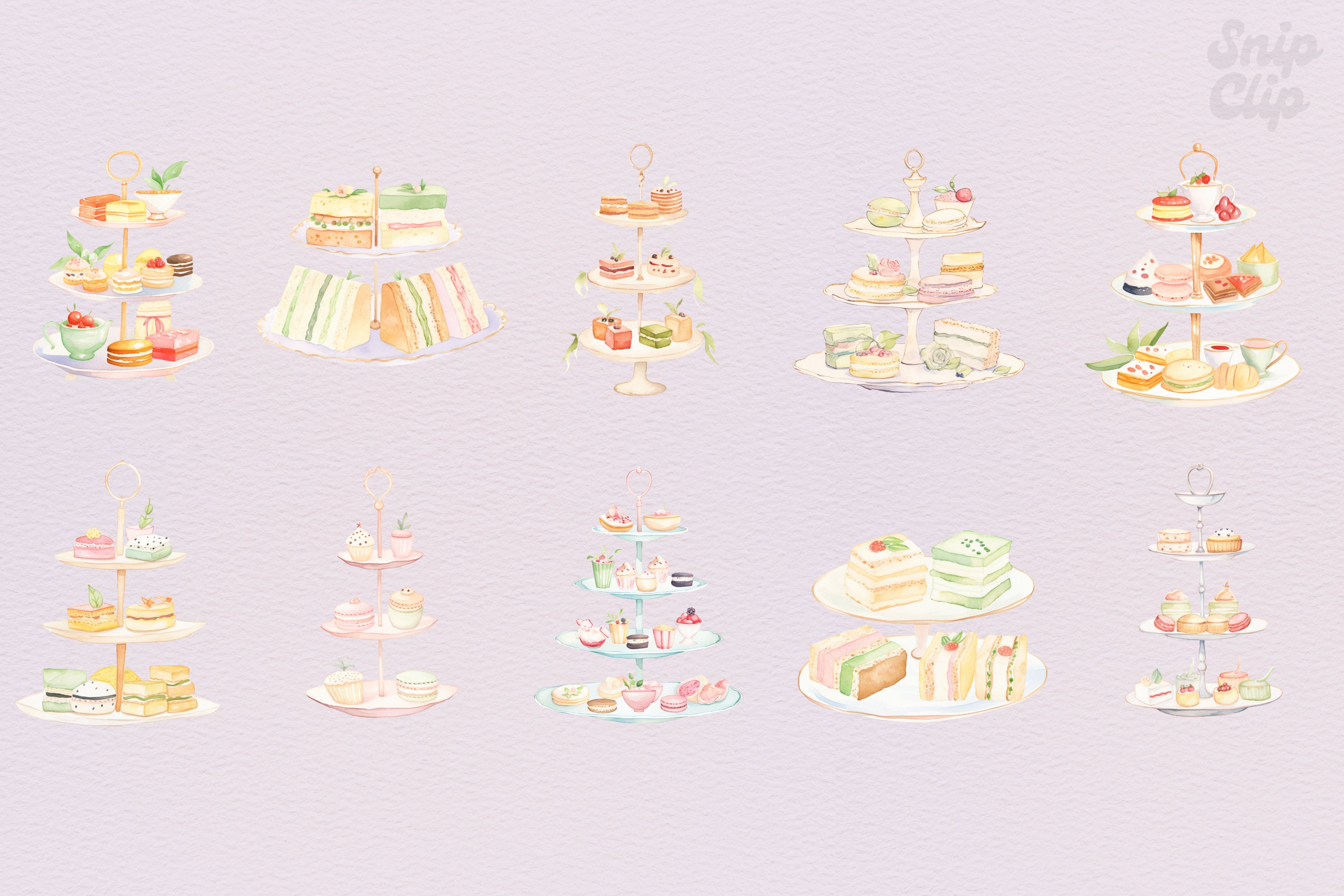 Cute Tea Party Clipart Watercolor Tea Set, Teacup & Teapot Clip Art ...