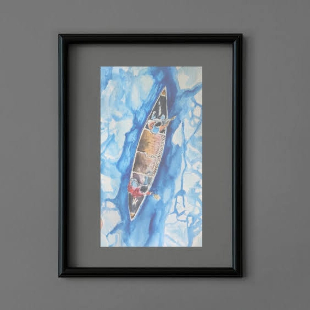Painting Kayak Watercolor, Original Art for Decorating You Home - Etsy