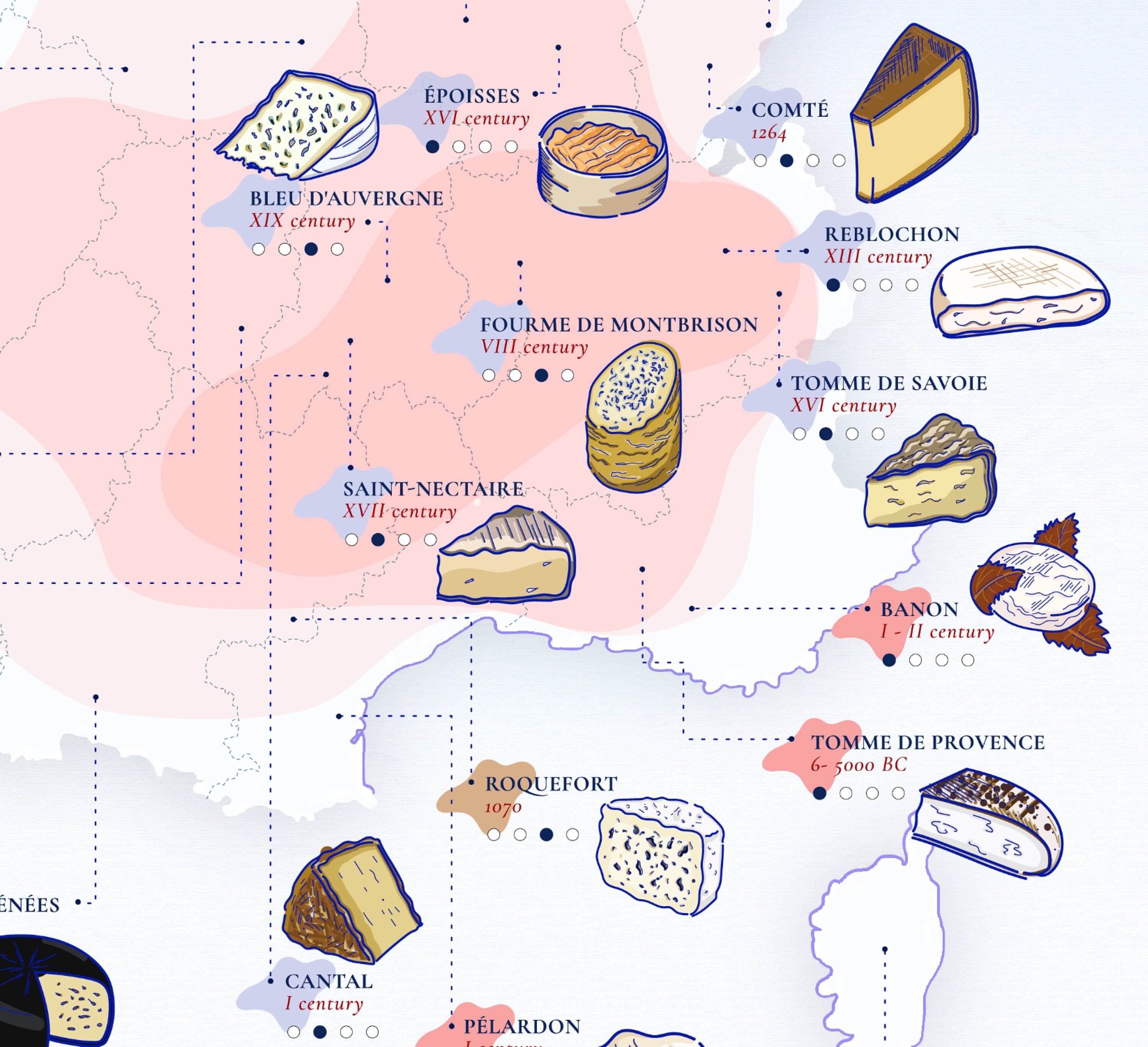 Cheese Poster, France in Data, Food Printing, Kitchen Decor ...