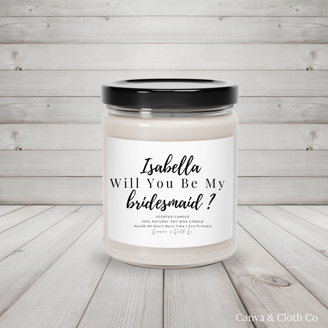 Bridesmaid Proposal Candle Custom, Brides Maid Proposal Candle Custom ...