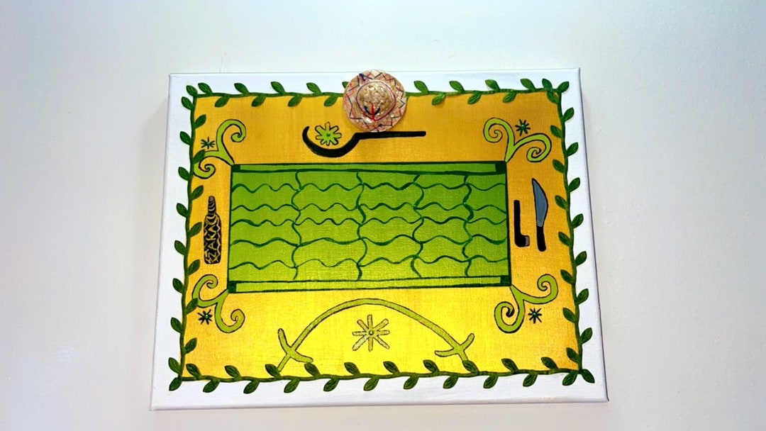 Large Acrylic Vèvè Painting of Kouzen Zaka 11 X 14 - Etsy