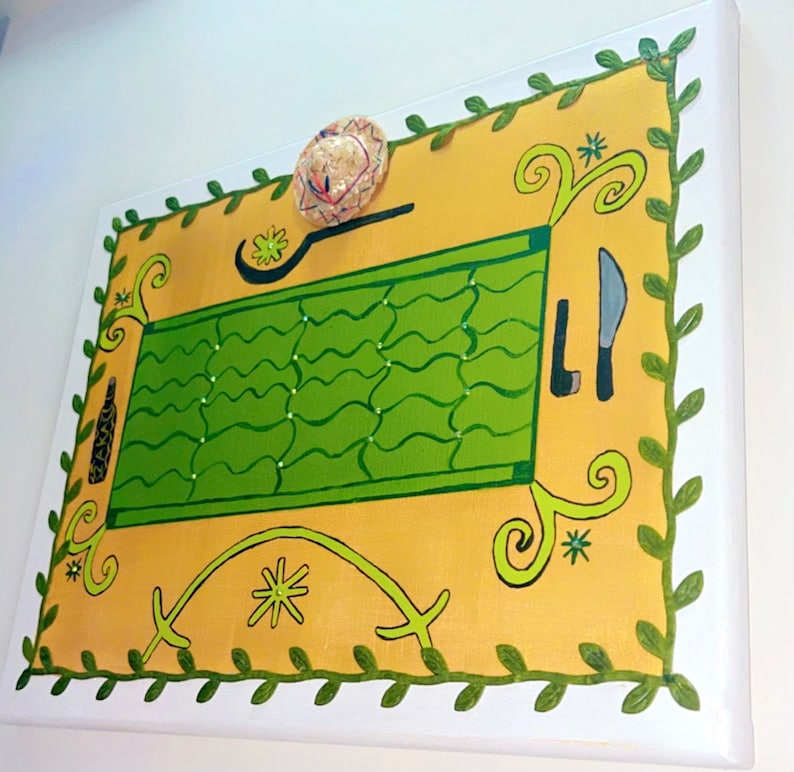 Large Acrylic Vèvè Painting of Kouzen Zaka 11 X 14 - Etsy