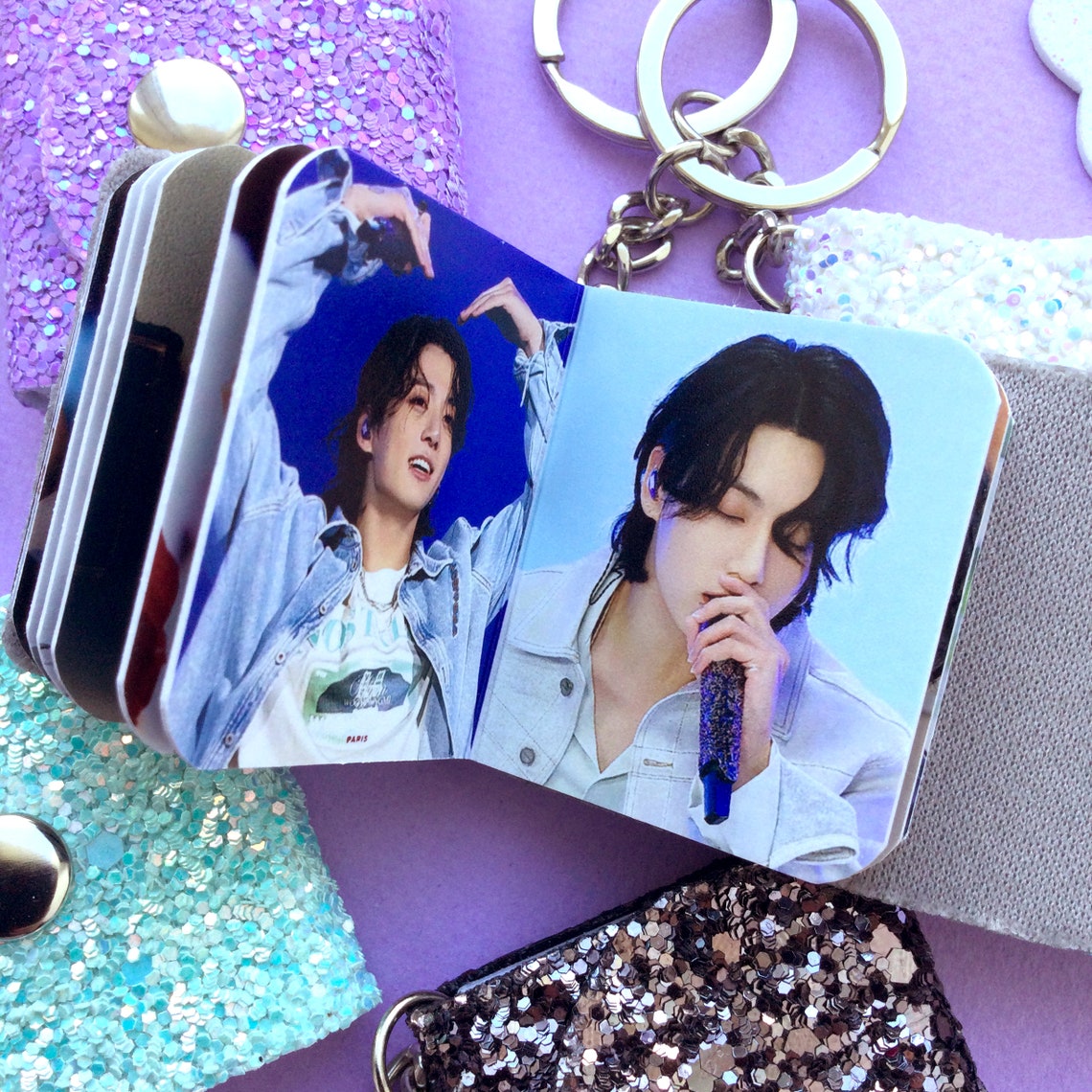 BTS JK Mini Photobook Keychain | Bangtan Jungkook Mini Photo Album ...