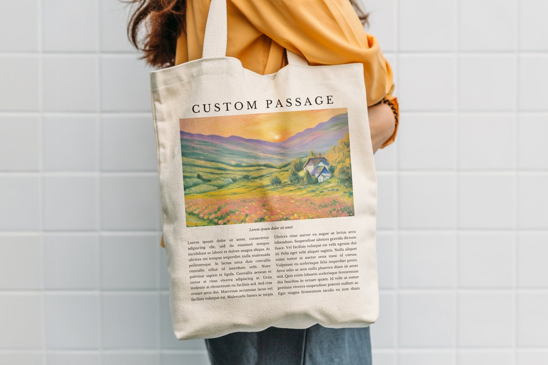 Custom Bible Passage Tote, Scripture Canvas Tote, Custom Scripture ...