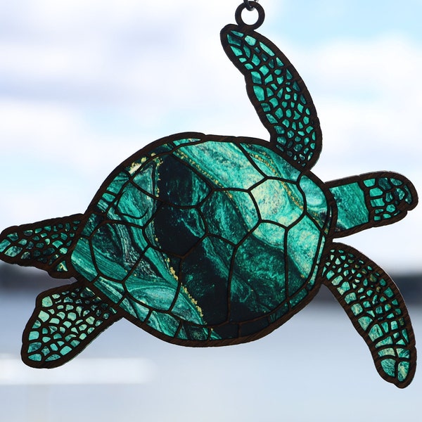 Turtle Suncatcher - Etsy