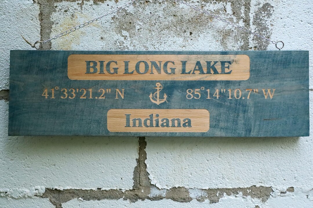 Custom Wood Lake Sign - Etsy