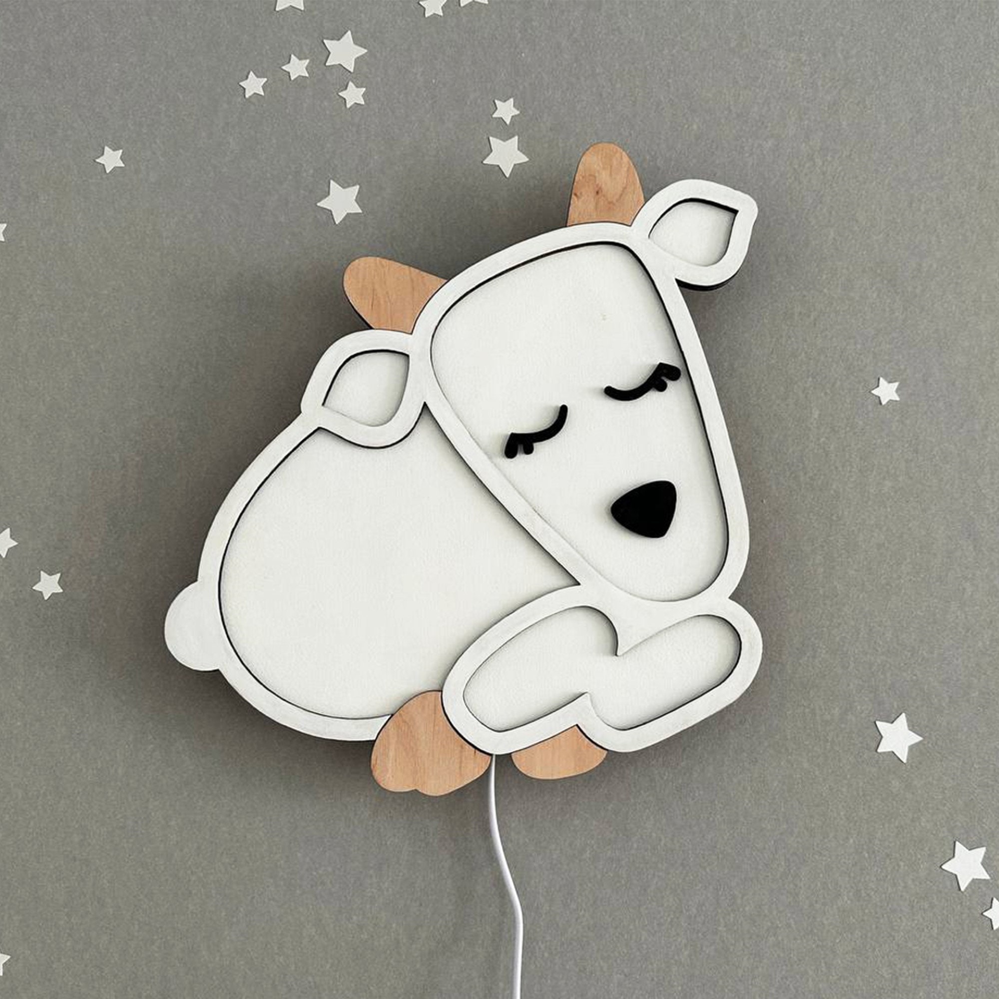 Goat Night Light for Kids With Transforming Custom Panels + Nursery ...