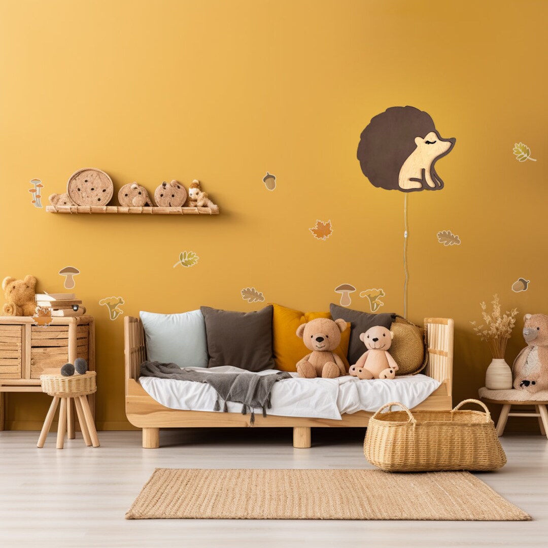 Hedgehog Night Light for Kids With Transforming Custom Panels + Nursery ...