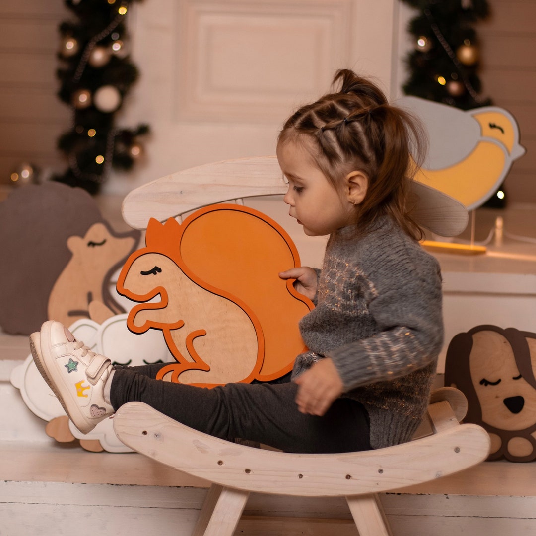 Squirrel Night Light for Kids With Transforming Custom Panels + Nursery ...