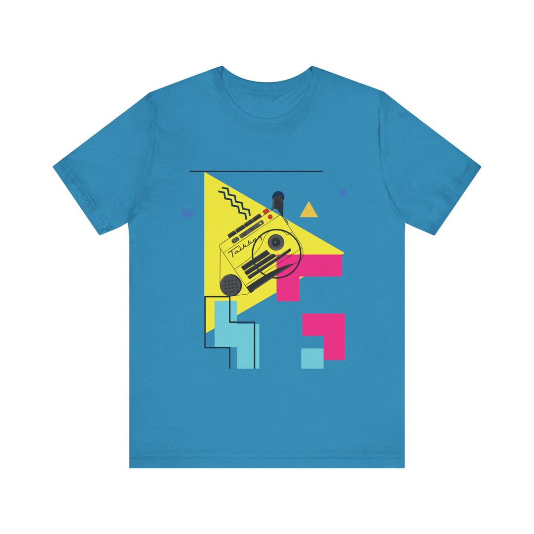 Talkboy 80's Retro Cassette Tape Geometric Tee | 80s Memphis Graphic ...