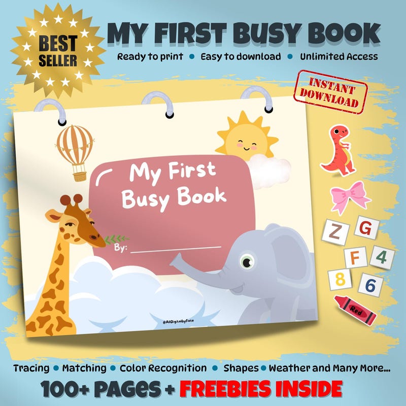 Busy Book Printable - Etsy