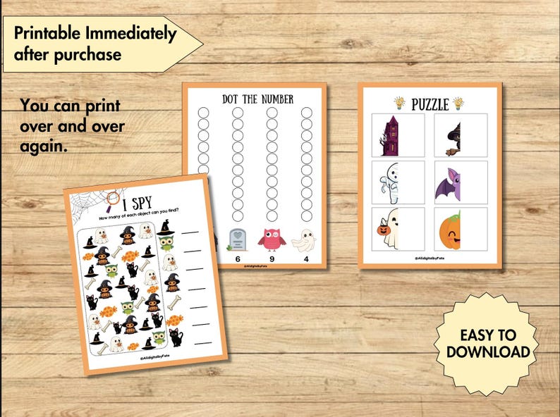 Halloween Activity Printables Kids Halloween Activity Pack Toddler ...