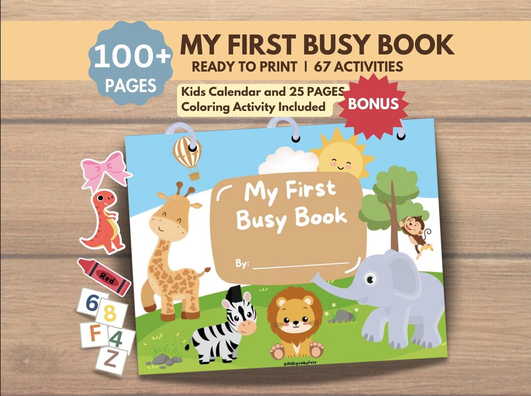 Printable Learning Binder for Toddlers Busy Book Printable Quiet Book ...