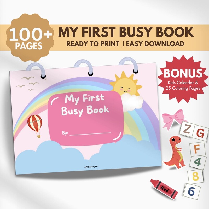 Busy Book Printable - Etsy