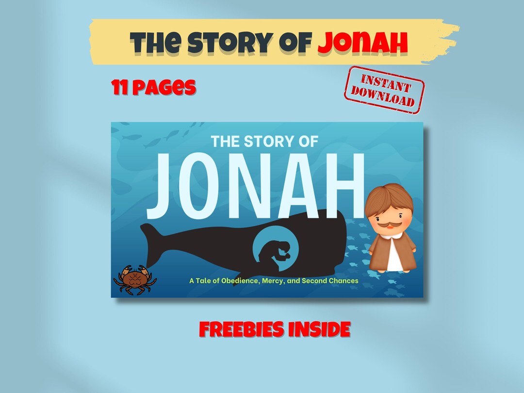 Jonah Bible Story Book for Kids | Christian Coloring Pages | Printable ...