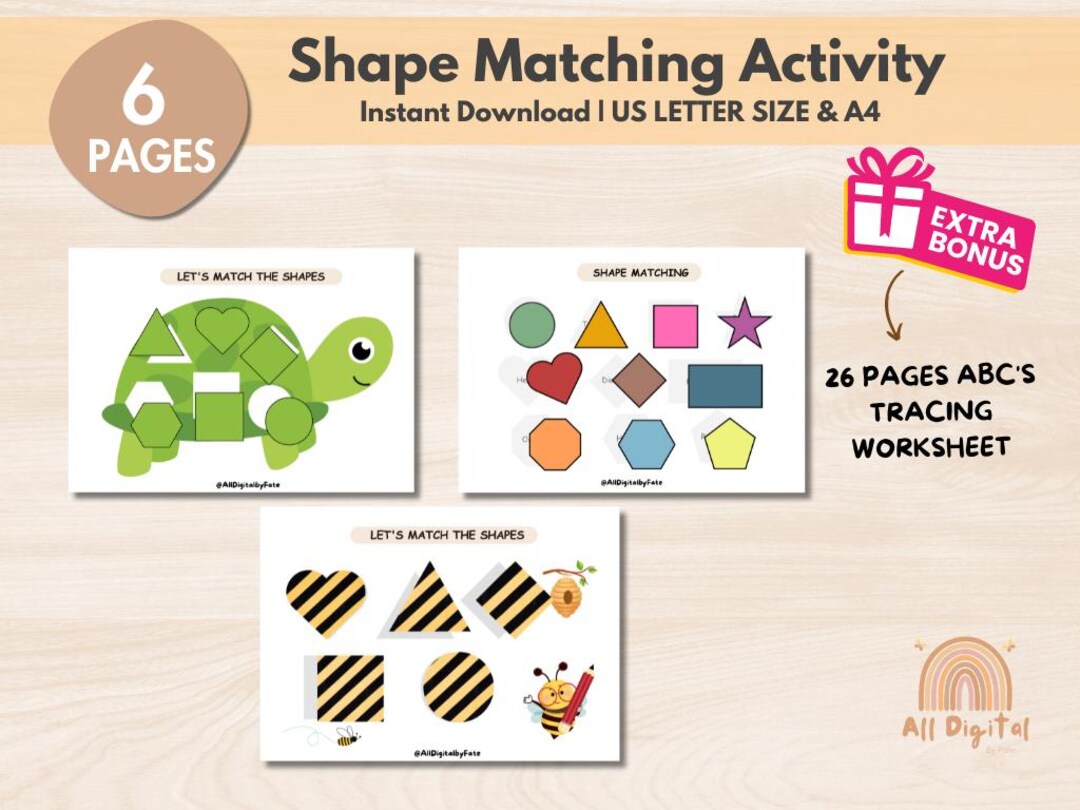 Shape Matching Busy Book Printable Preschool Activities Homeschool ...