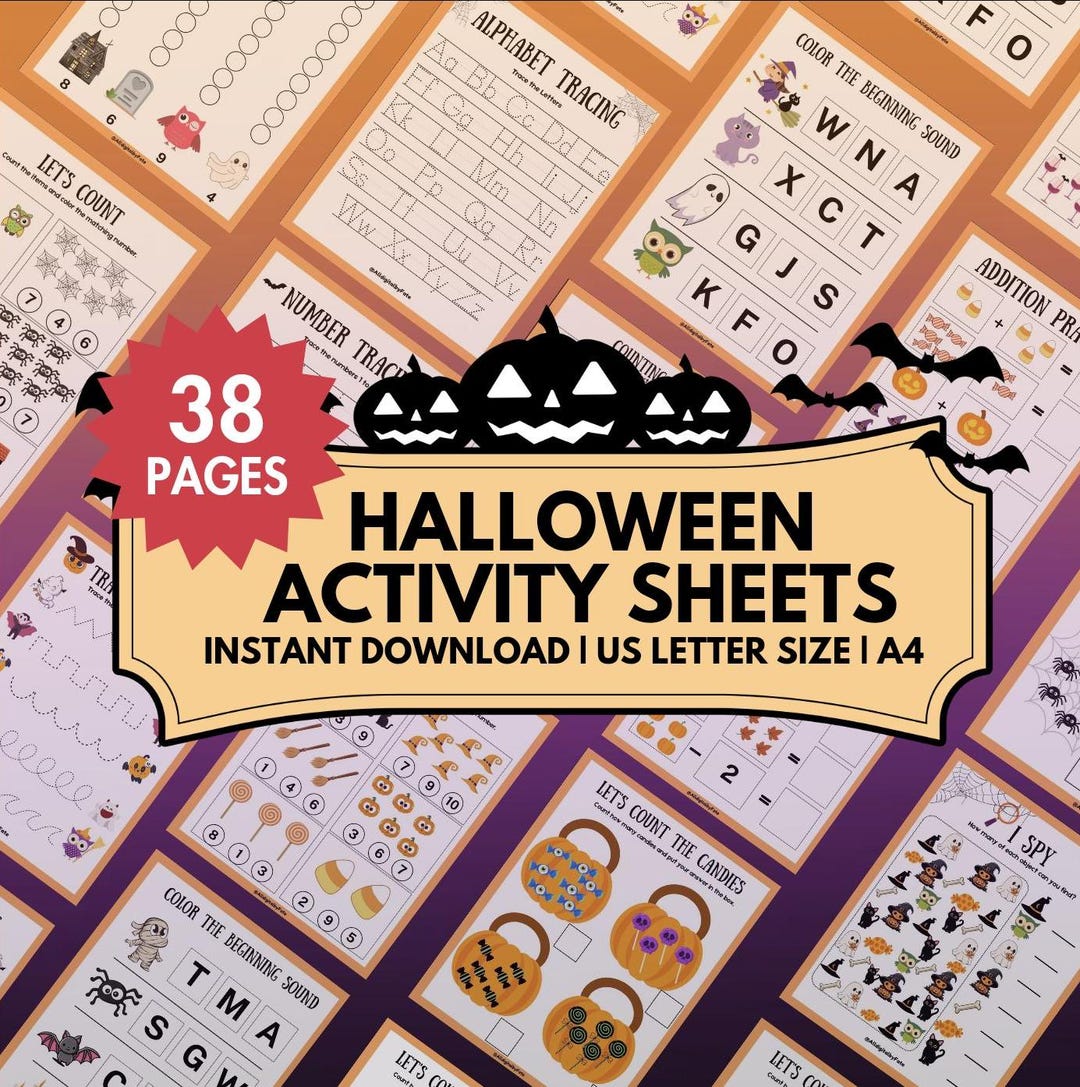 Halloween Activity Printables | Kids Halloween Activity Pack | Toddler ...