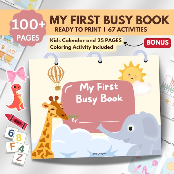 Busy Book Printable - Etsy