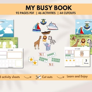 Busy Book for Toddlers | Preschool Learning Binder | Homeschool ...