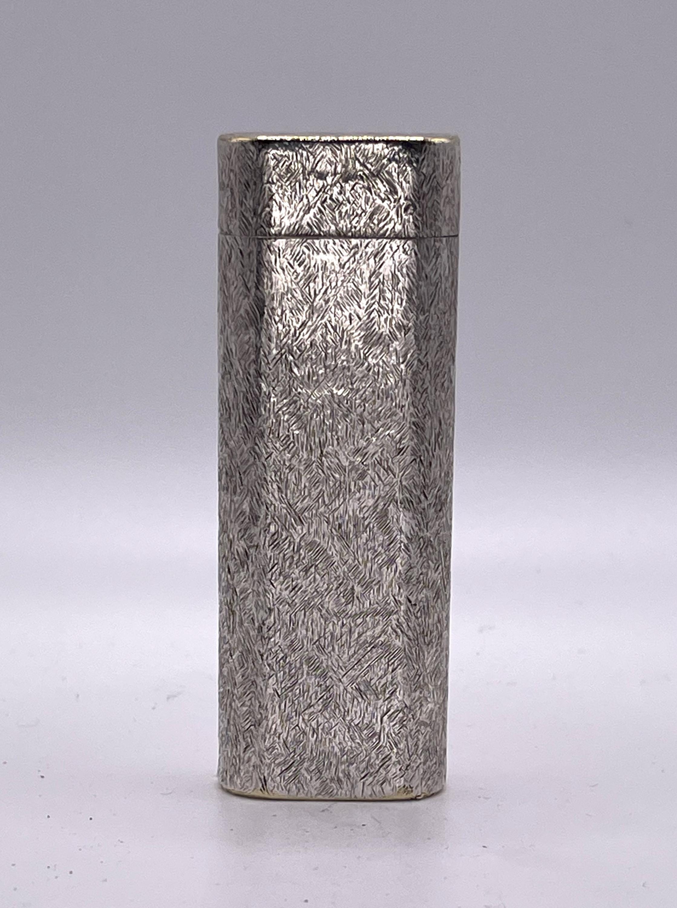 Cartier Vintage WORKING Oval Lighter in Silver Plated Florentine ...