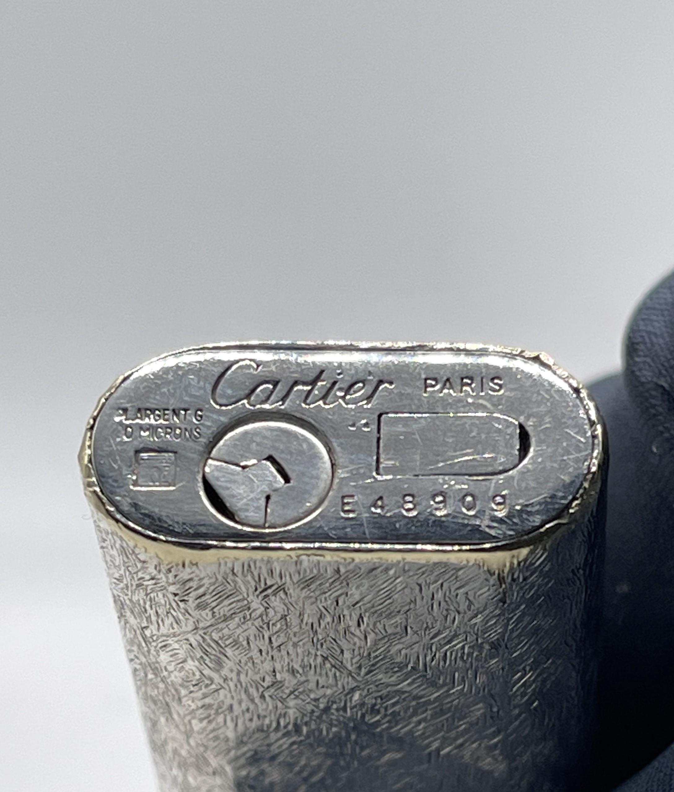 Cartier Vintage WORKING Oval Lighter in Silver Plated Florentine ...