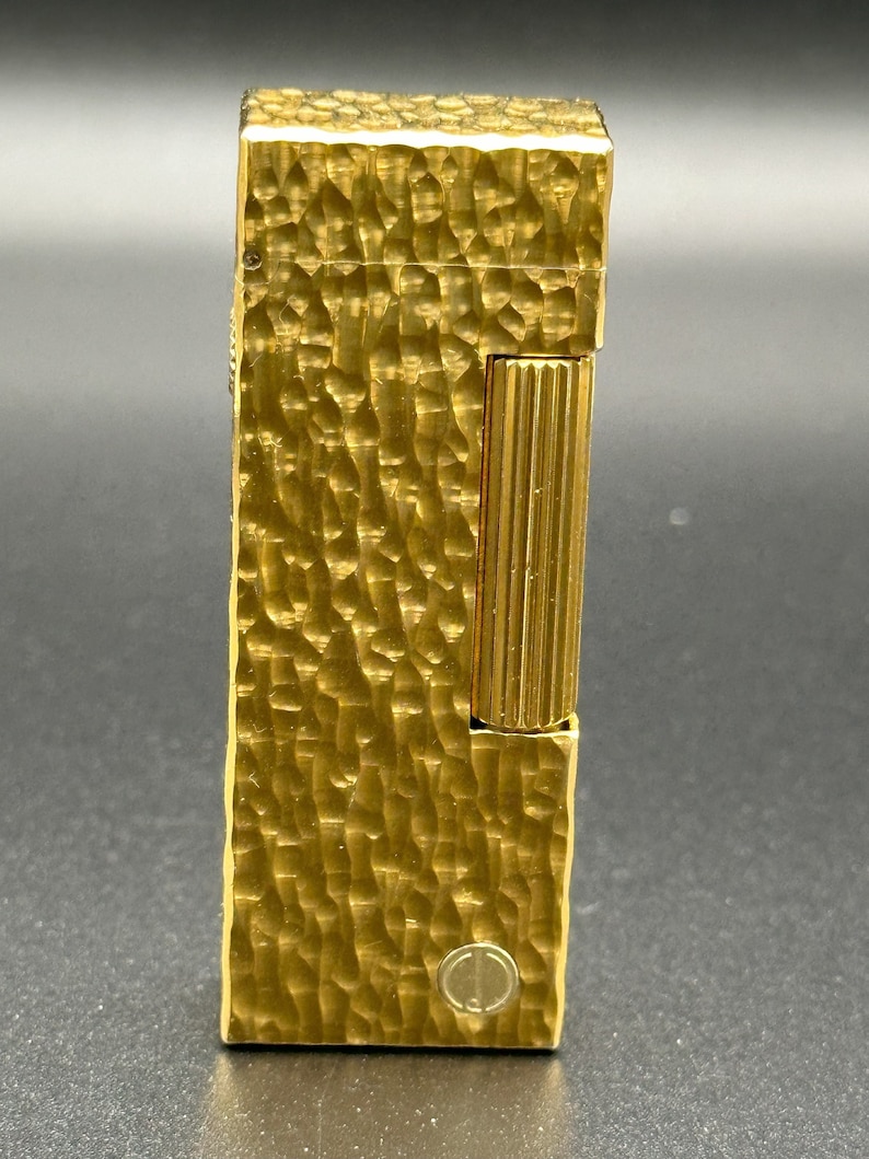 Dunhill Vintage Rollagas WORKING Lighter Hammered Gold Plated - Etsy