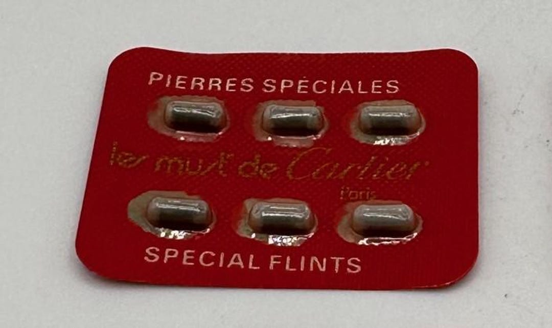 Cartier Genuine Nos Oem Lighter Flints 1 Pack Of 6 Flints Ships From