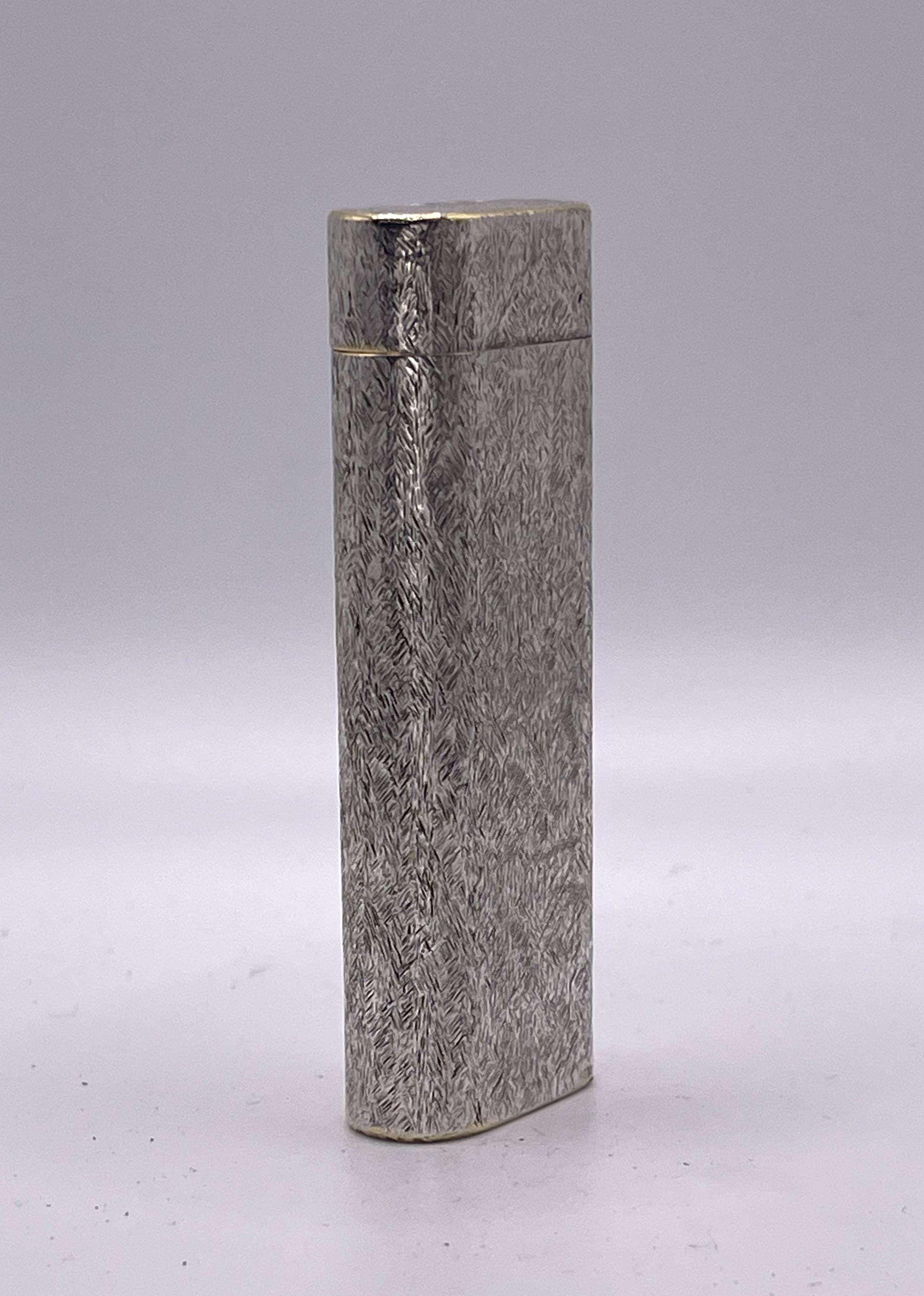 Cartier Vintage WORKING Oval Lighter in Silver Plated Florentine ...