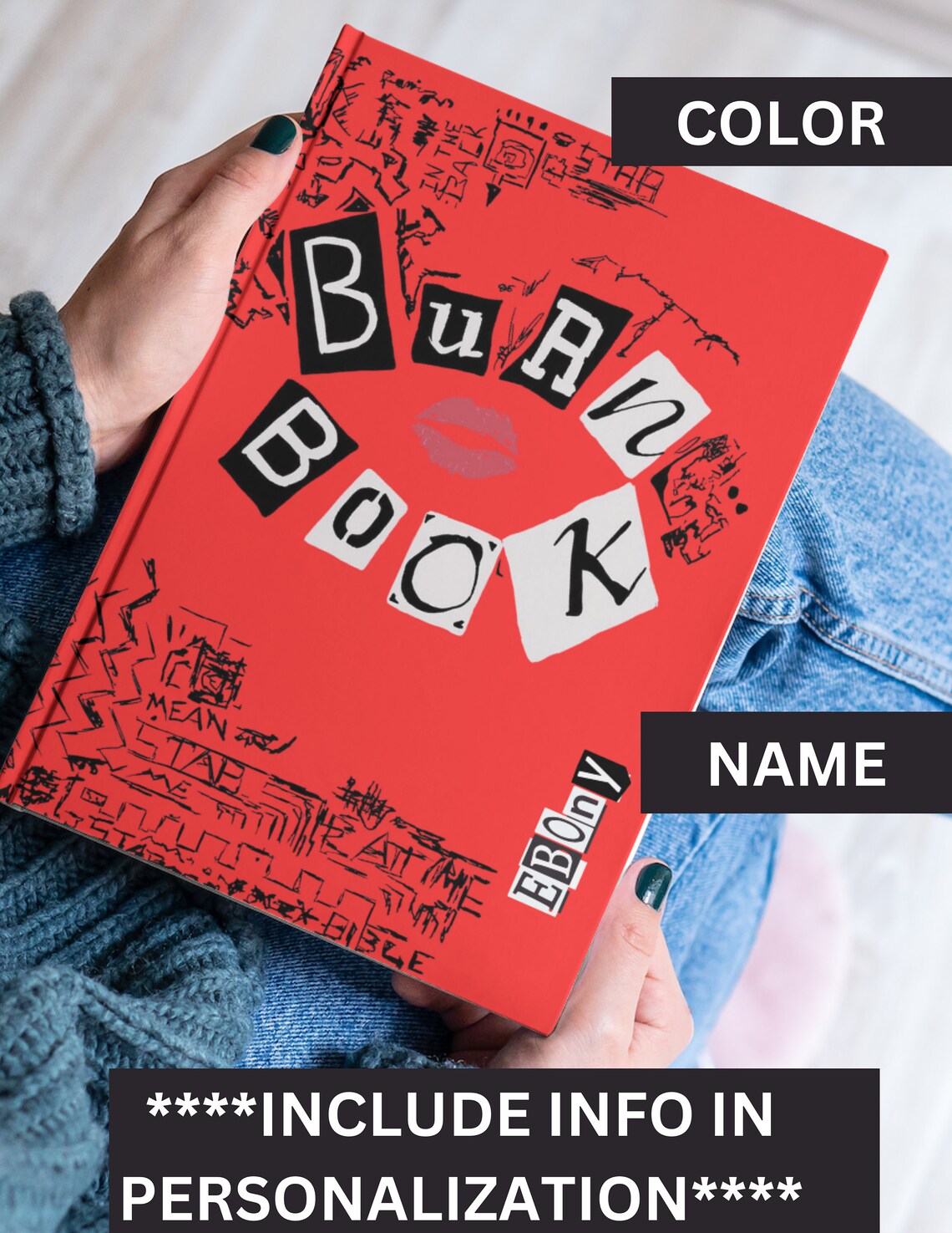 Burn Book Mean Girls Burn Book Burn Book Journal Mean Etsy