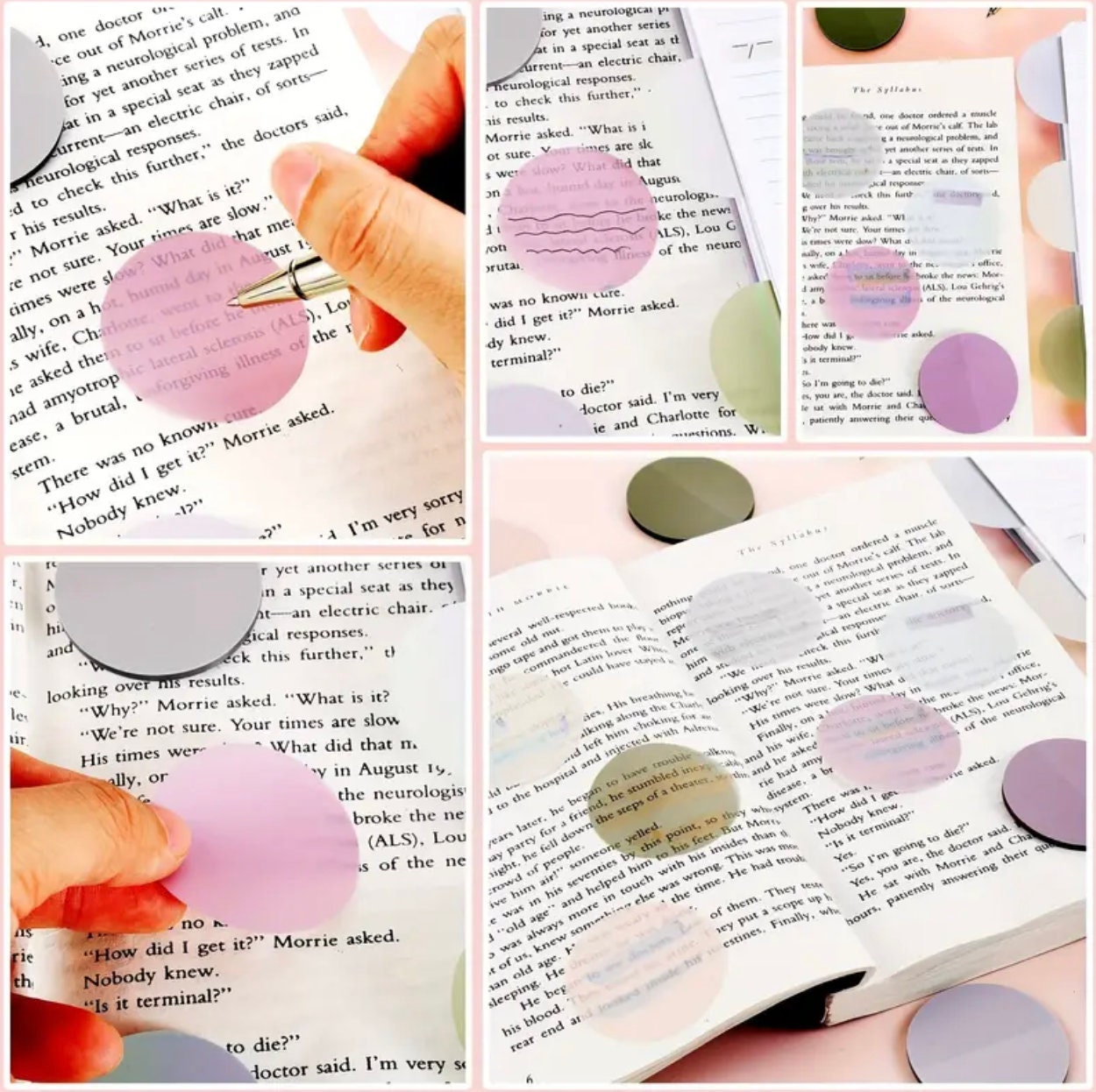 Transparent Sticky Notes, Clear Sticky Tabs, Translucent Book Marker ...