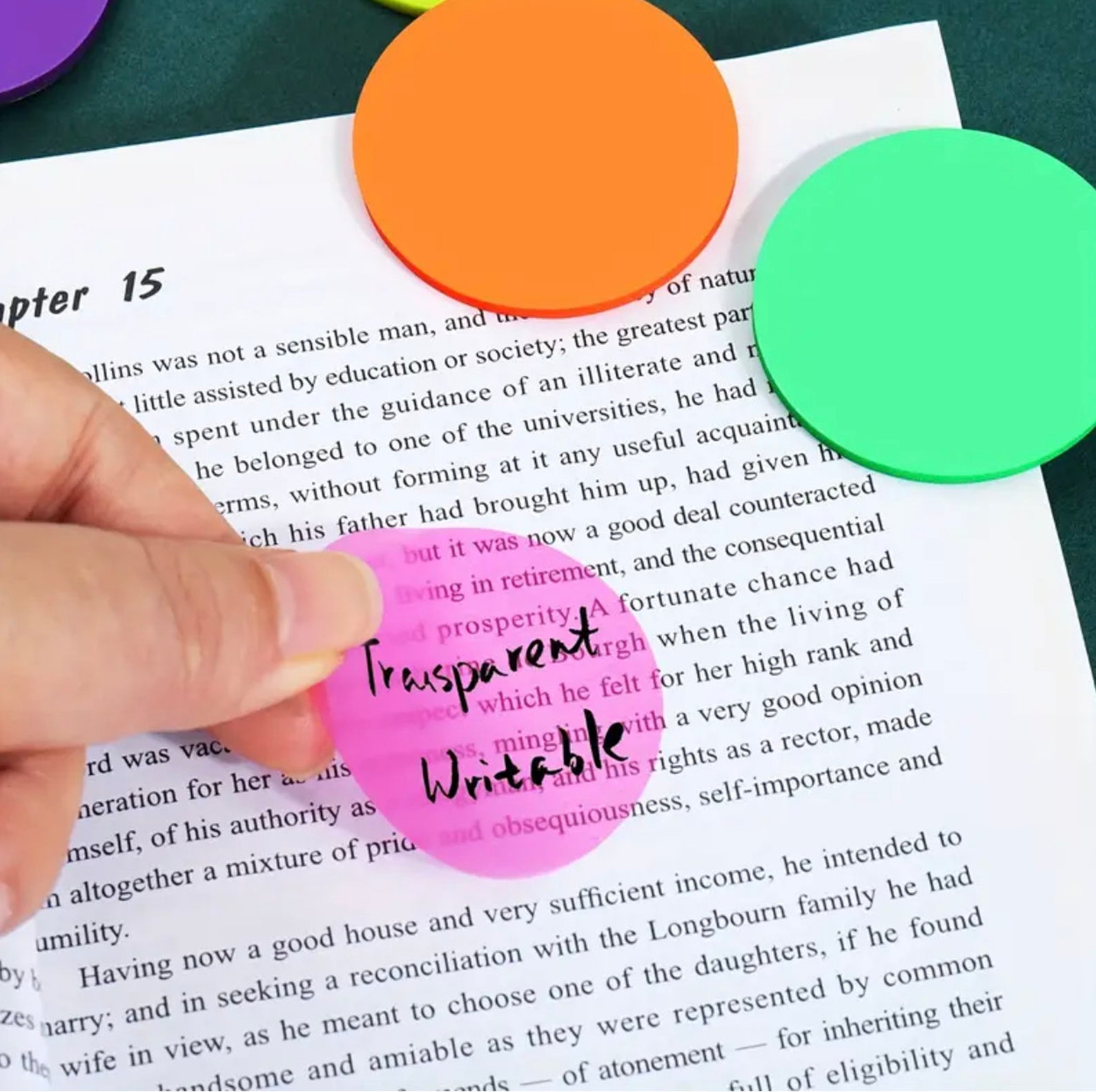 Transparent Sticky Notes, Clear Sticky Tabs, Translucent Book Marker ...