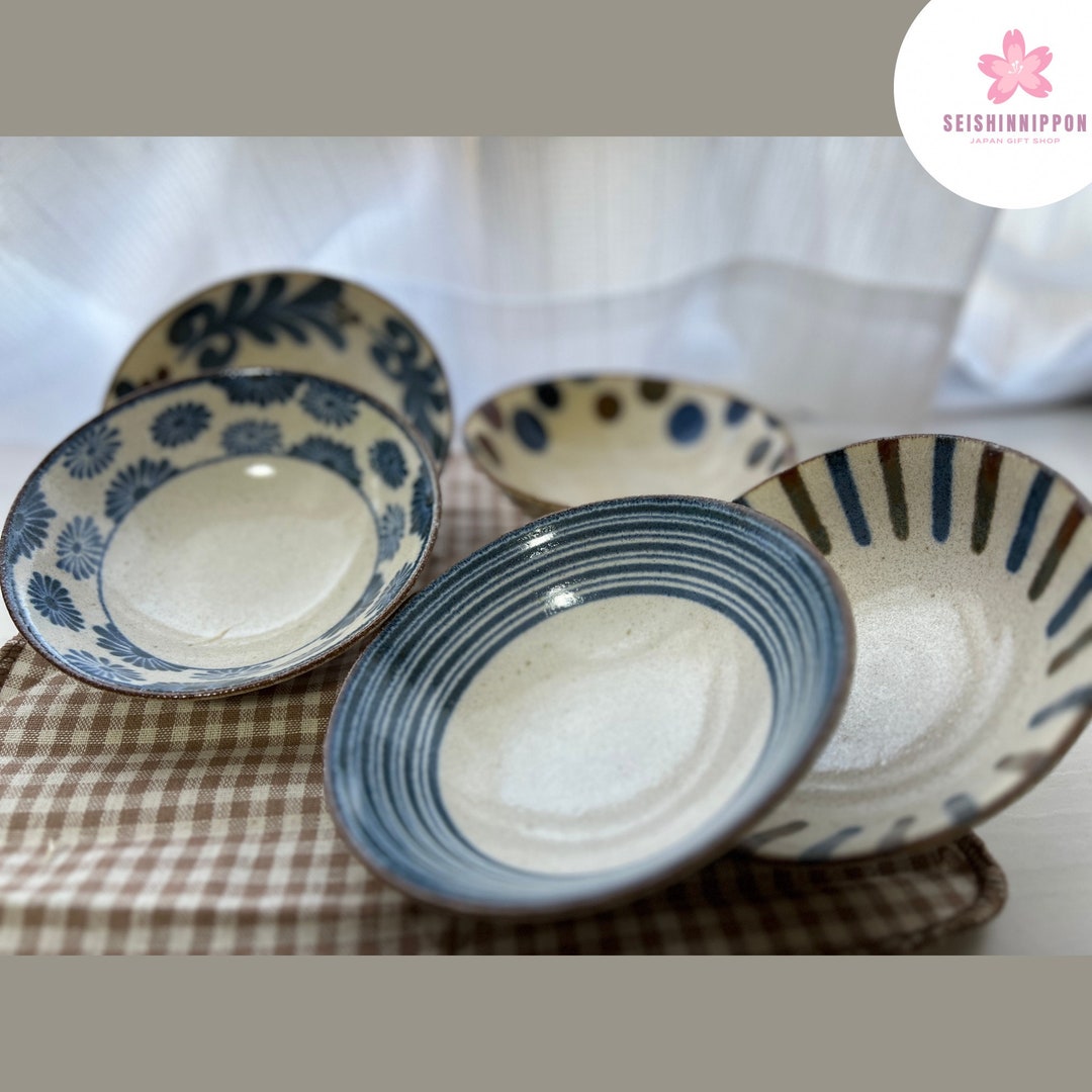 5 Pieces Japanese Handmade Dishes Set Small Bowl Set Dinner - Etsy