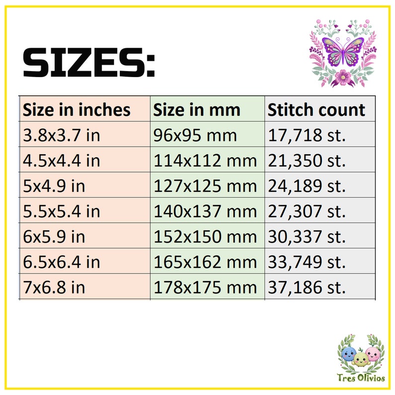 Floral Butterfly Machine Embroidery Design, Spring, Summer Botanical ...