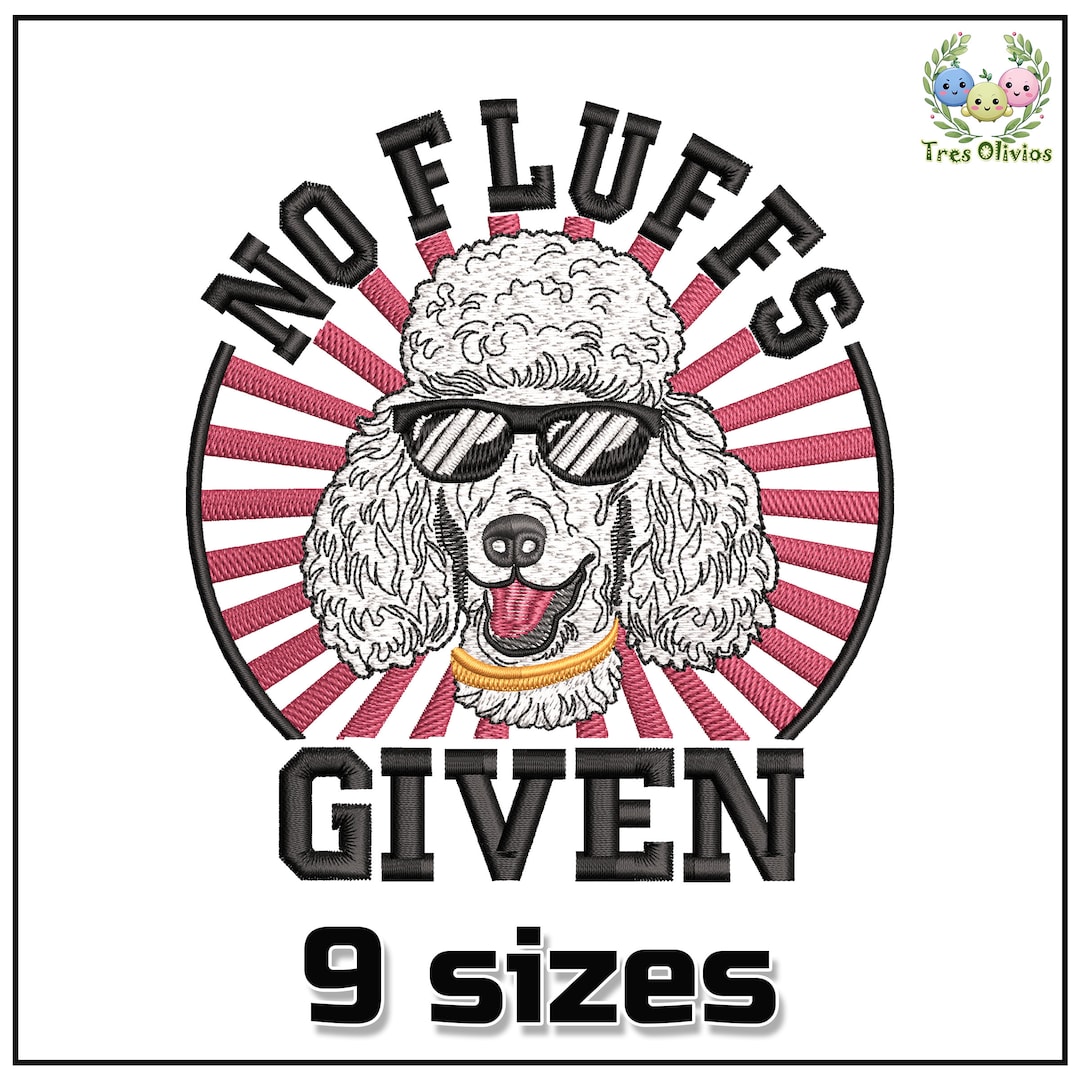 Sassy Retro Quote Machine Embroidery Design, Poodle Dog Sarcastic ...